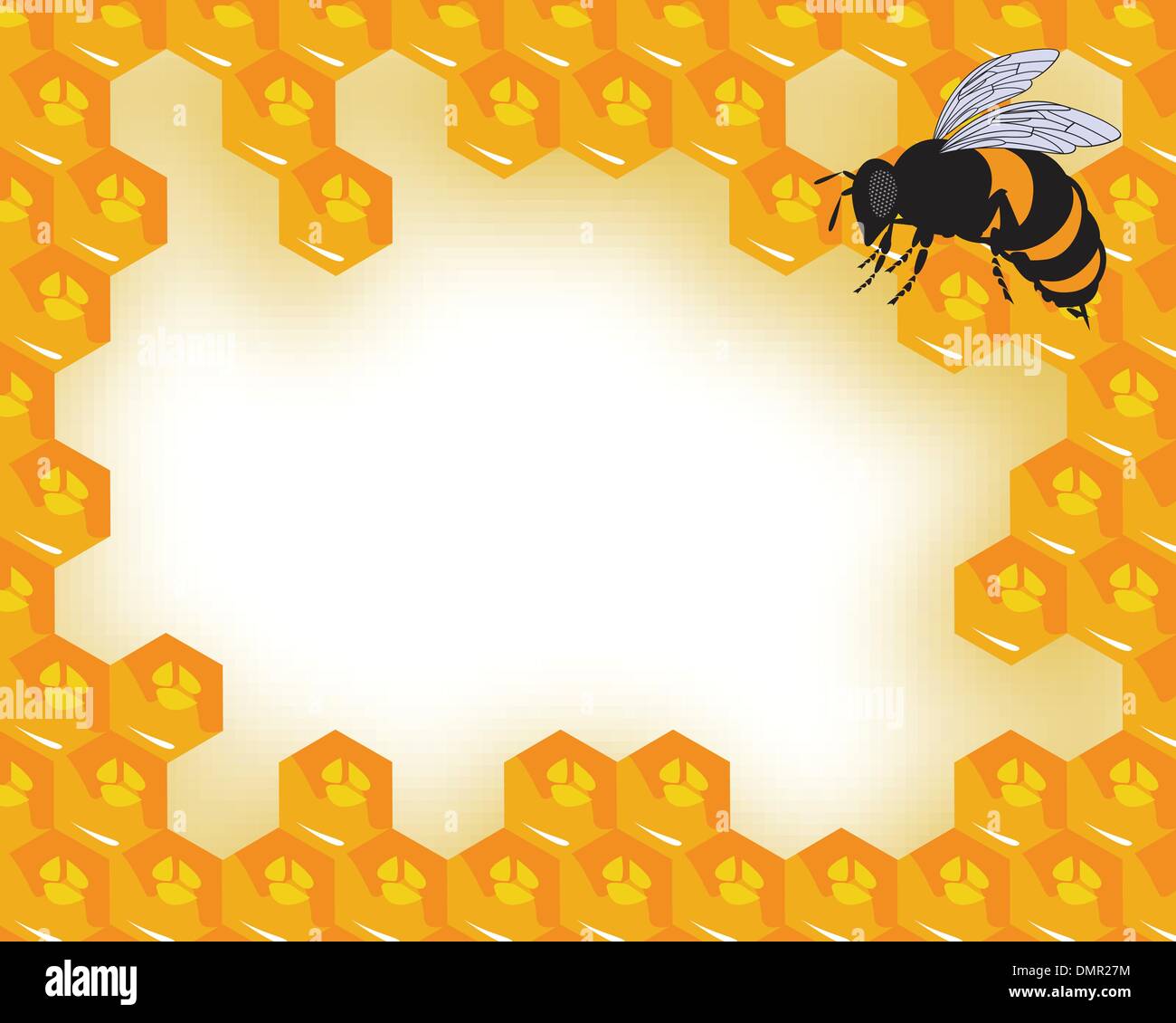Spring illustration bees honey Stock Vector Images - Alamy