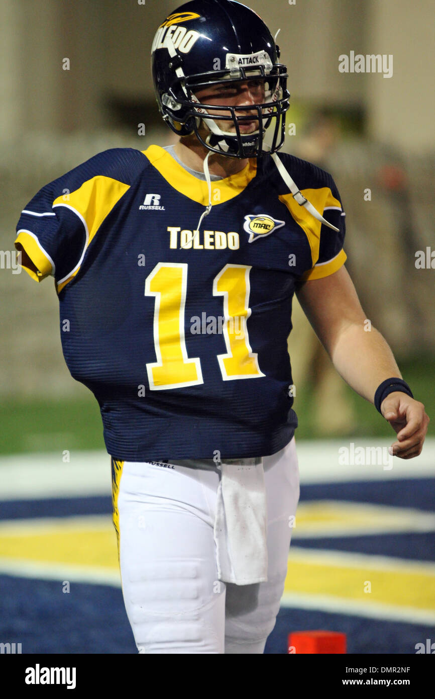 Toledo rocket starting quarterback Aaron Opelt (11) was injured during ...