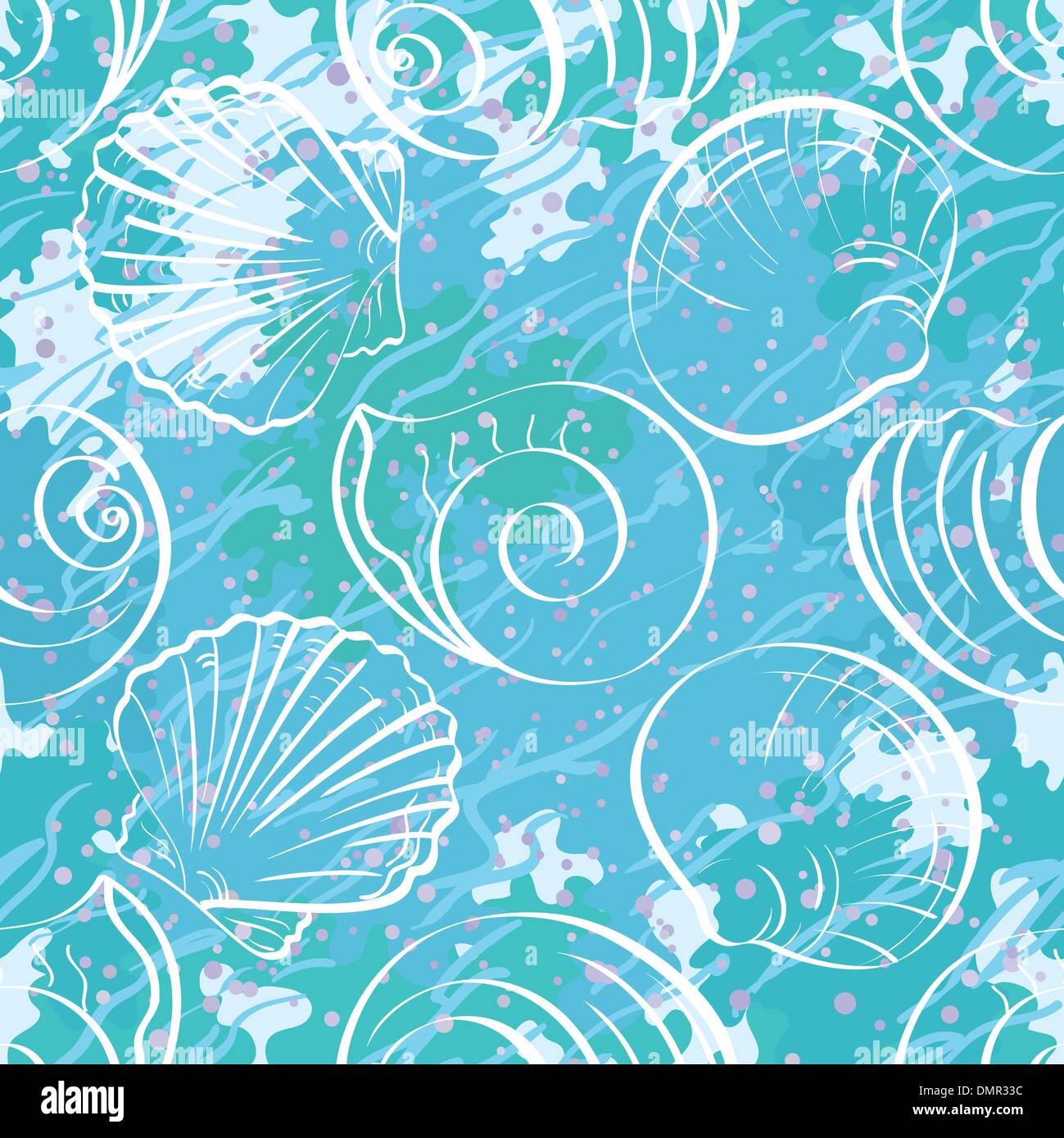 Seamless background, outline seashells Stock Vector Image & Art - Alamy
