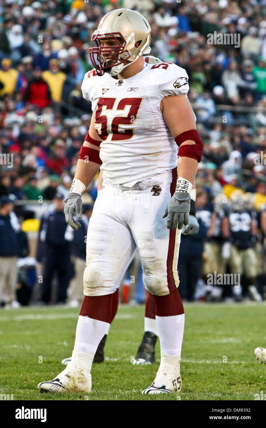 Boston College defensive tackle Austin Giles (52) during game action ...