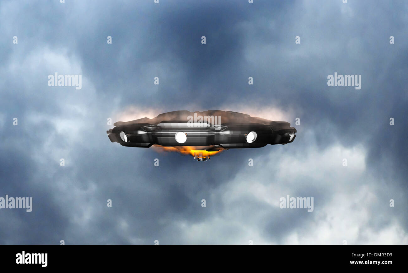 unidentified flying object in the sky Stock Photo - Alamy