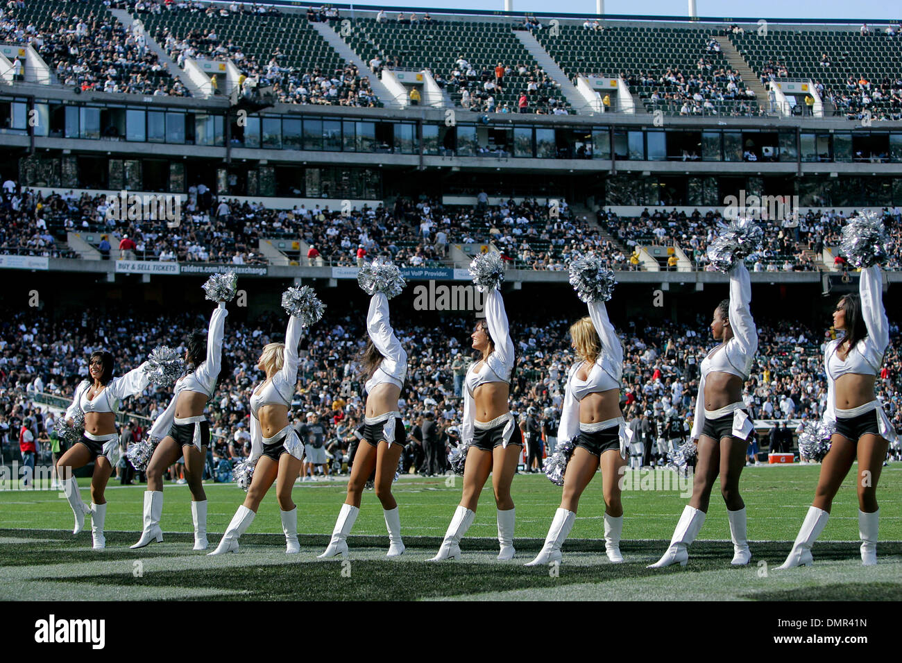 The Oakland Raiderettes during game action on Sunday at the Oakland ...