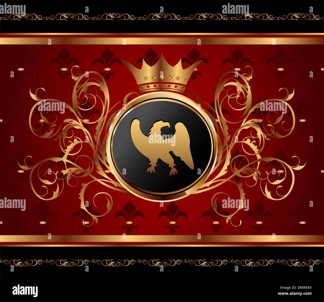 golden background with heraldic eagle Stock Vector Image & Art - Alamy