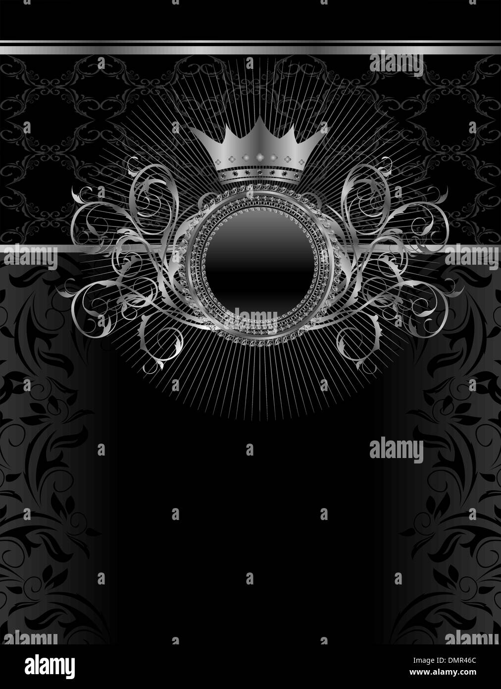 silver vintage frame template Stock Vector Image & Art - Alamy