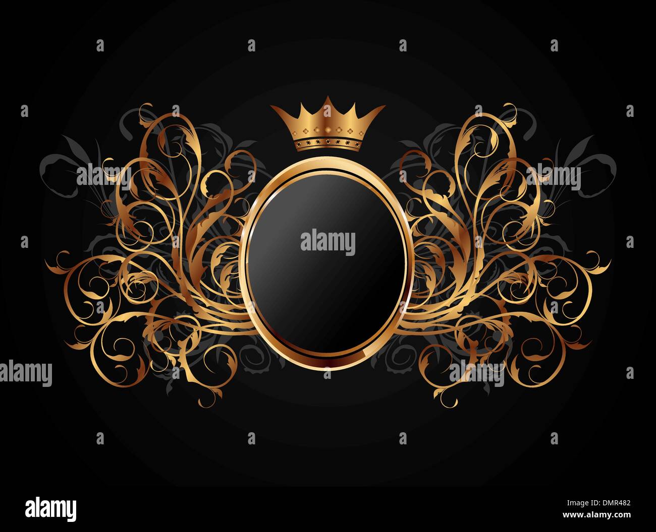 floral frame with heraldic crown Stock Vector Image & Art - Alamy