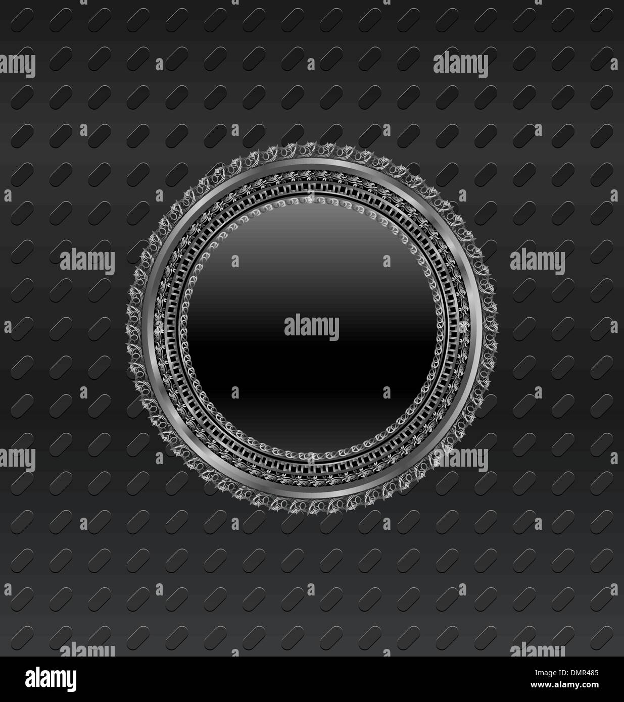 Illustration heraldic circle shield on titanium background Stock Vector ...