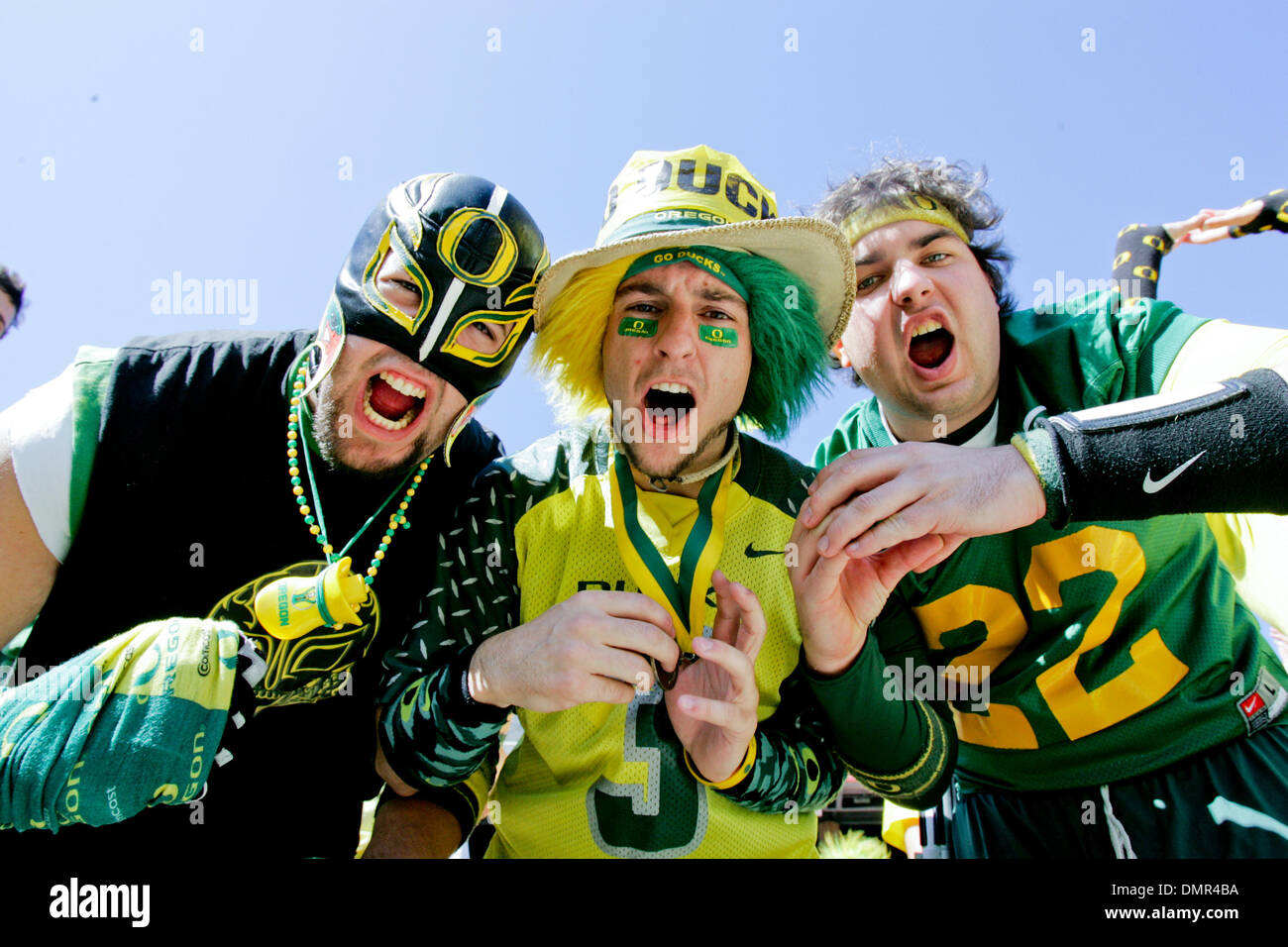 Ducks fans during warm ups on Saturday at Stanford Stadium, Foster ...