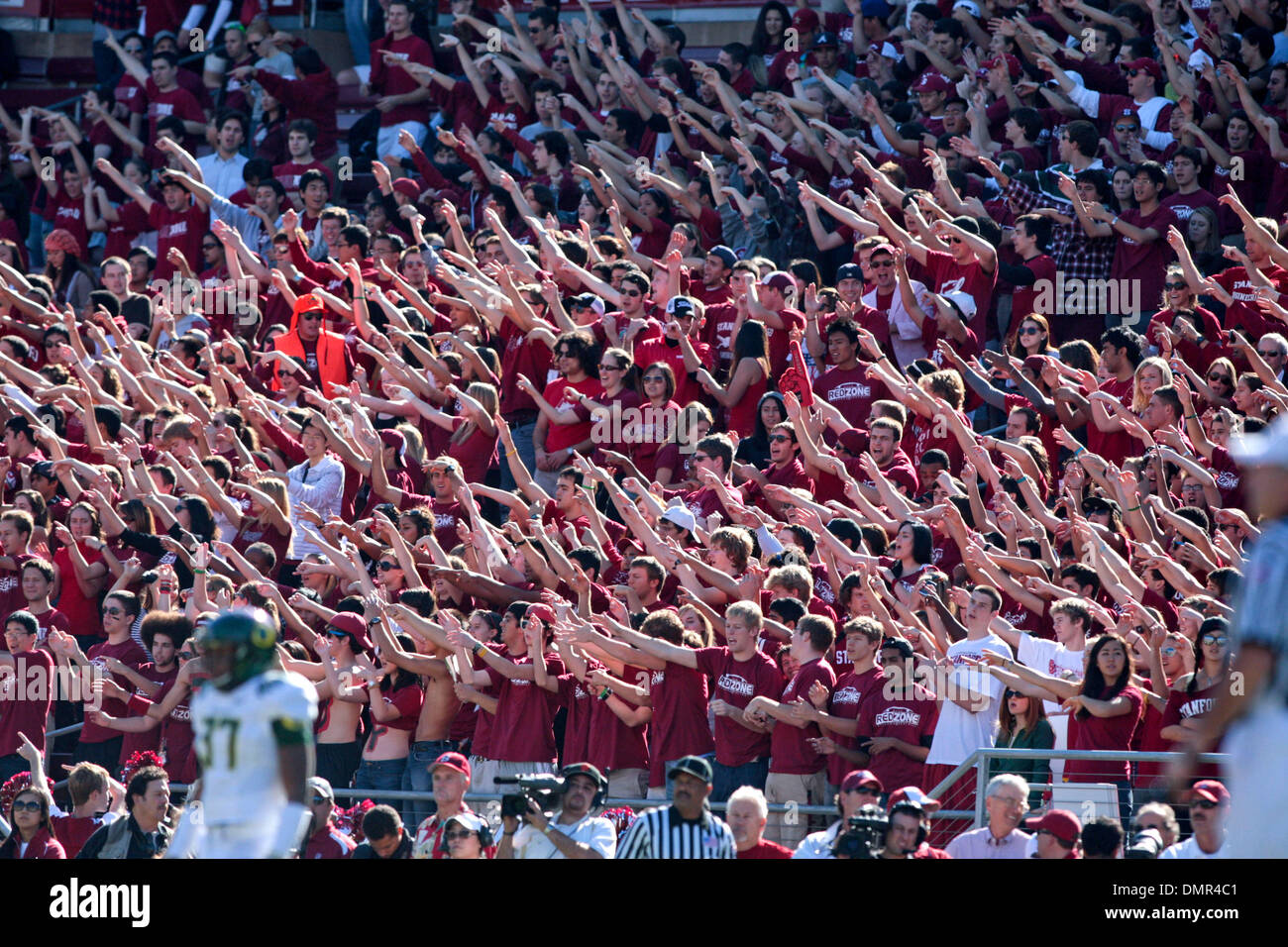 Stanford fans during game action on Saturday at Stanford Stadium ...