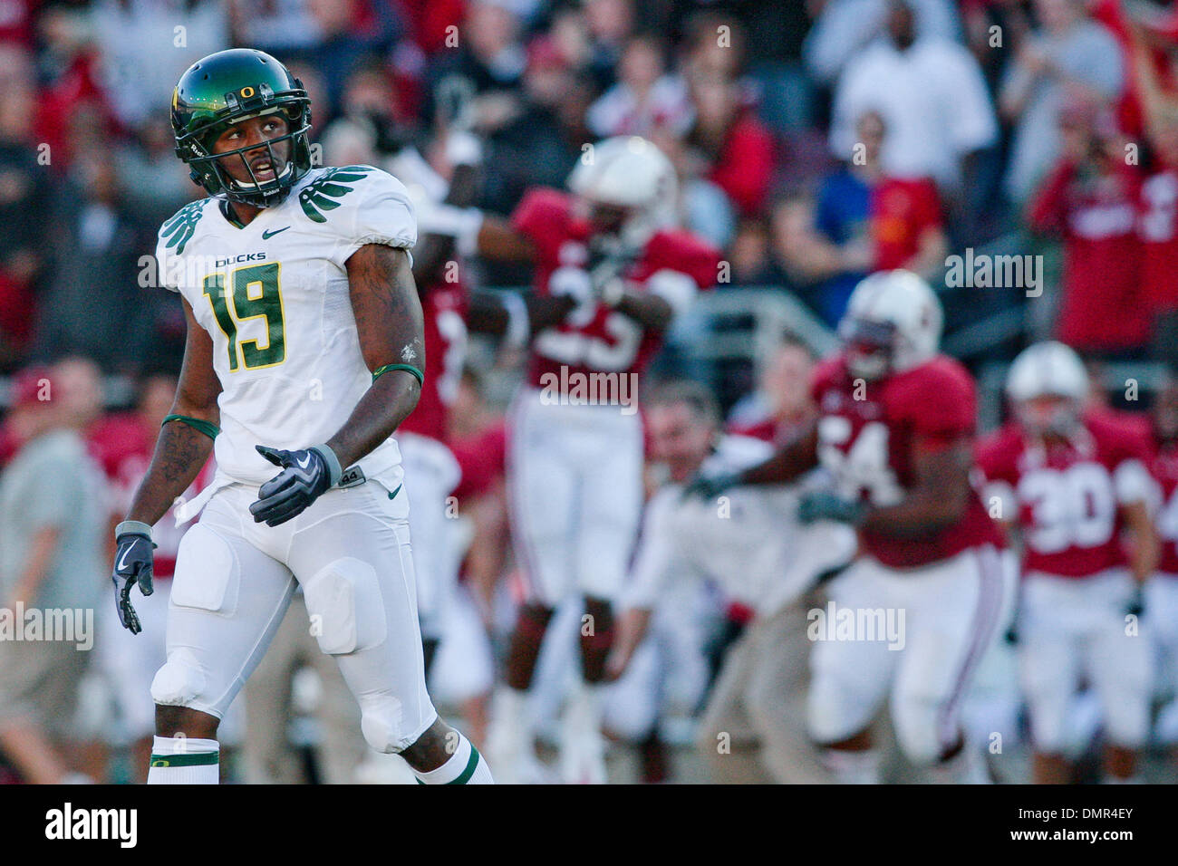 Oregon Ducks wide receiver Jamere Holland (19) of Pacoima, Calif. looks ...