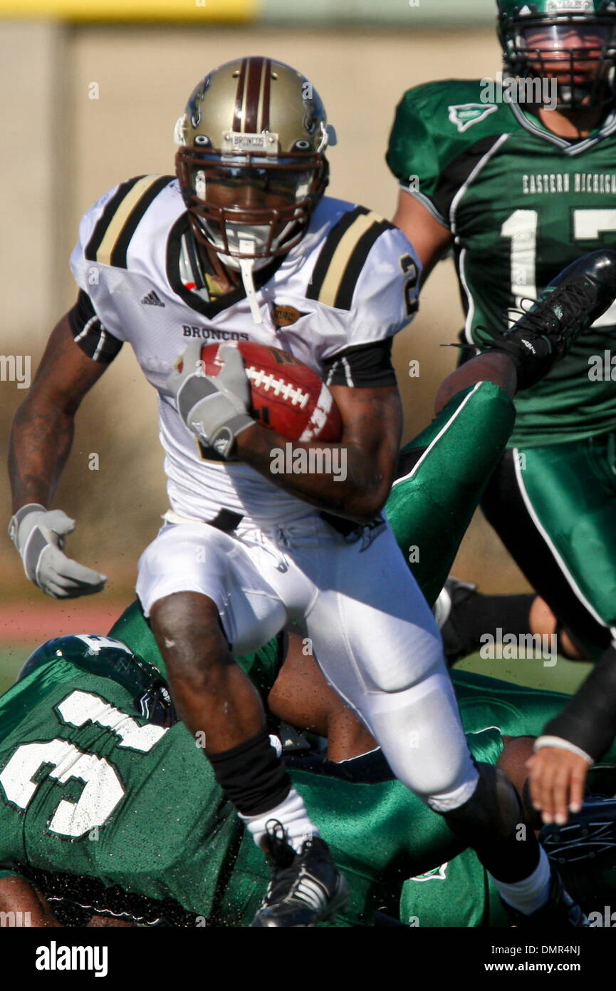 Western Michigan running back Brandon West (2) during game action ...