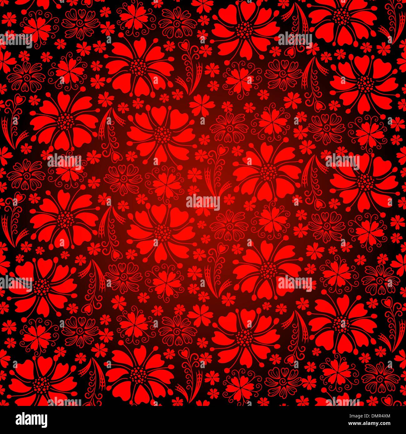 Seamless dark-red floral pattern Stock Vector Image & Art - Alamy