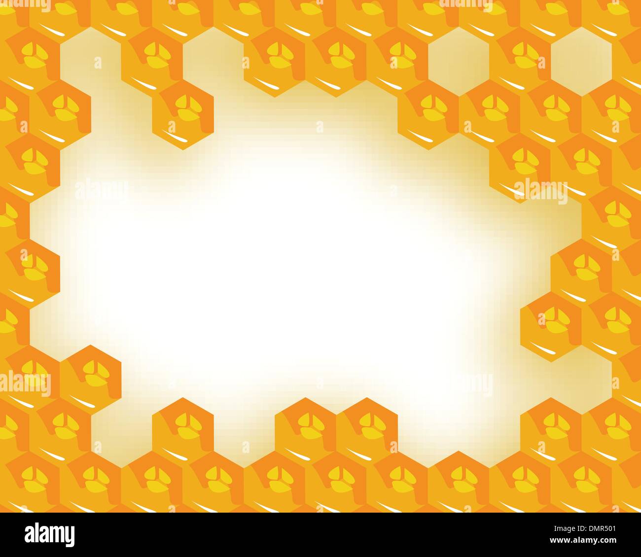 the vector bees and honeycomb with honey Stock Vector Image & Art - Alamy