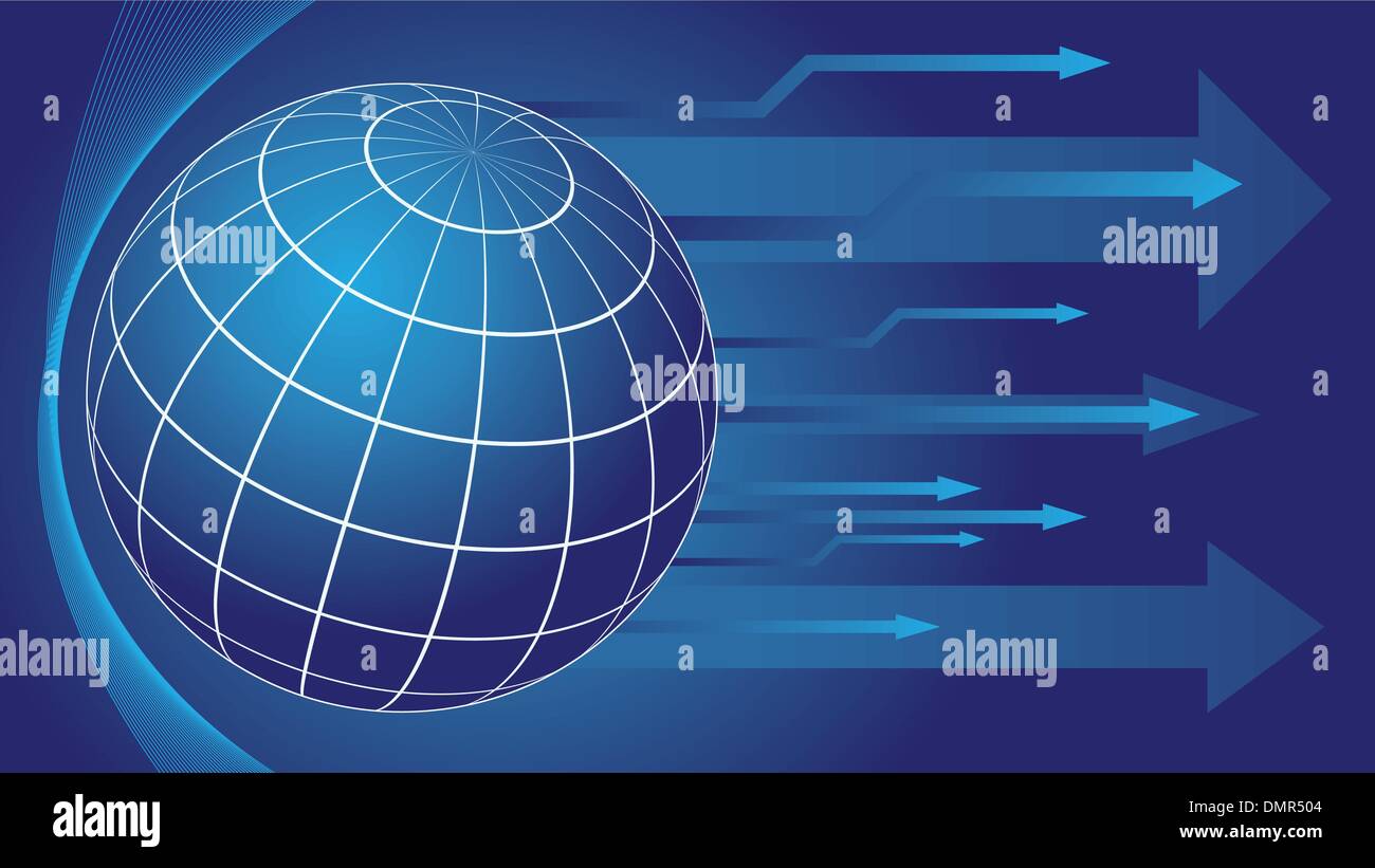 globe and arrows background Stock Vector Image & Art - Alamy