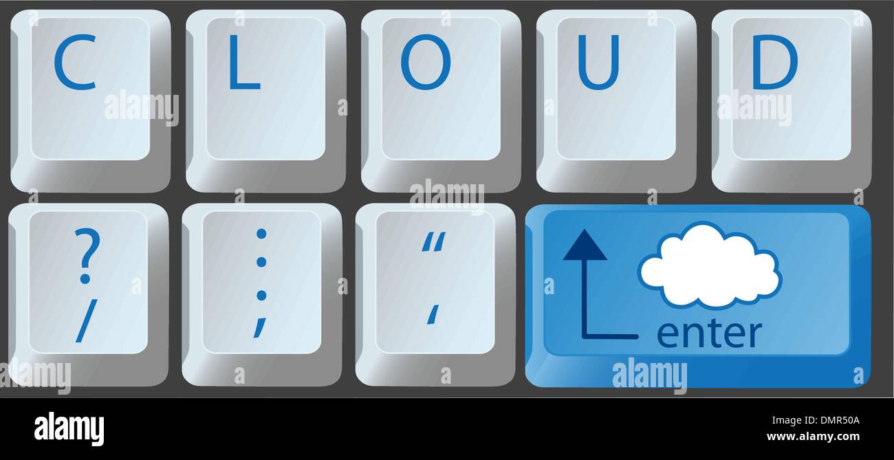 Cloud computing key on computer keyboard Stock Vector Image & Art - Alamy Cloud computing key on computer keyboard Stock Vector Image & Art - Alamy