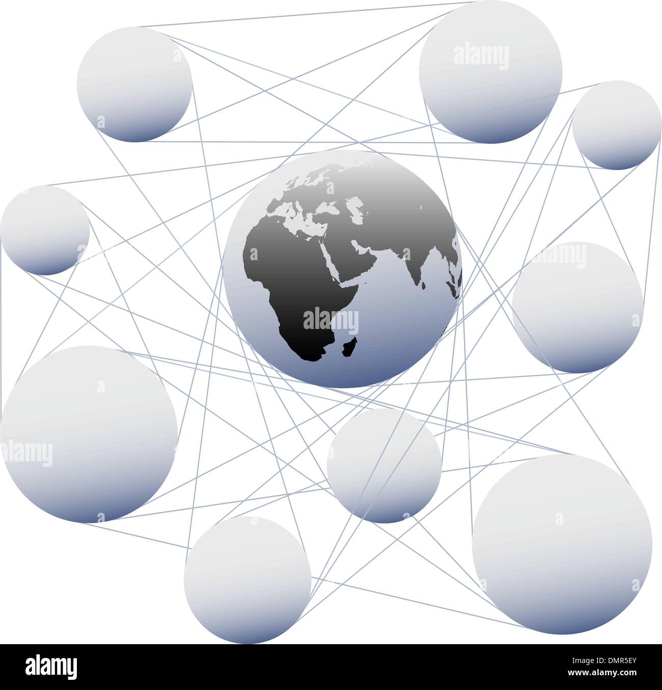 Network concept, sphere Stock Vector Images - Alamy