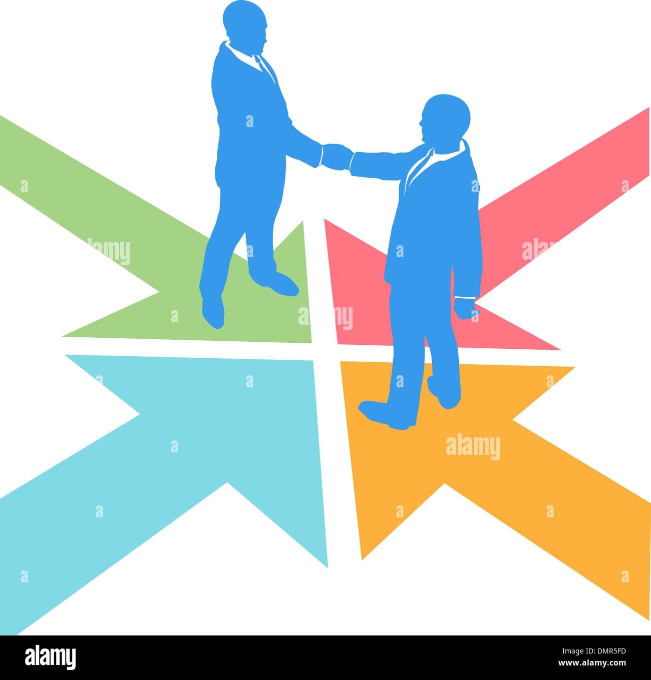Business deal partnership meeting Stock Vector Images - Alamy