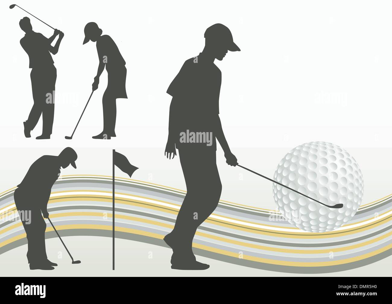 set of golf player vector Stock Vector Image & Art - Alamy