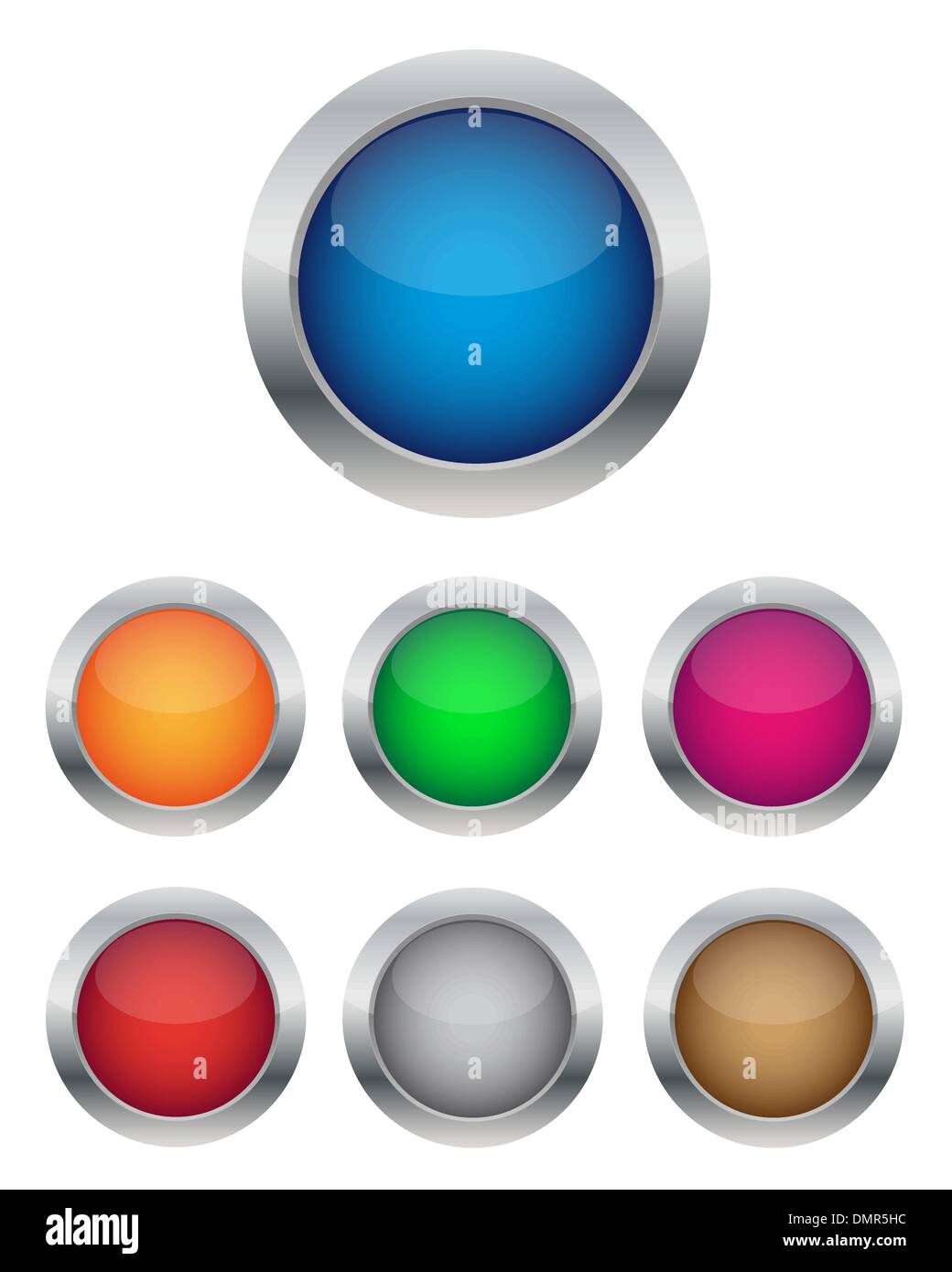 Collection of glossy buttons Stock Vector Image & Art - Alamy