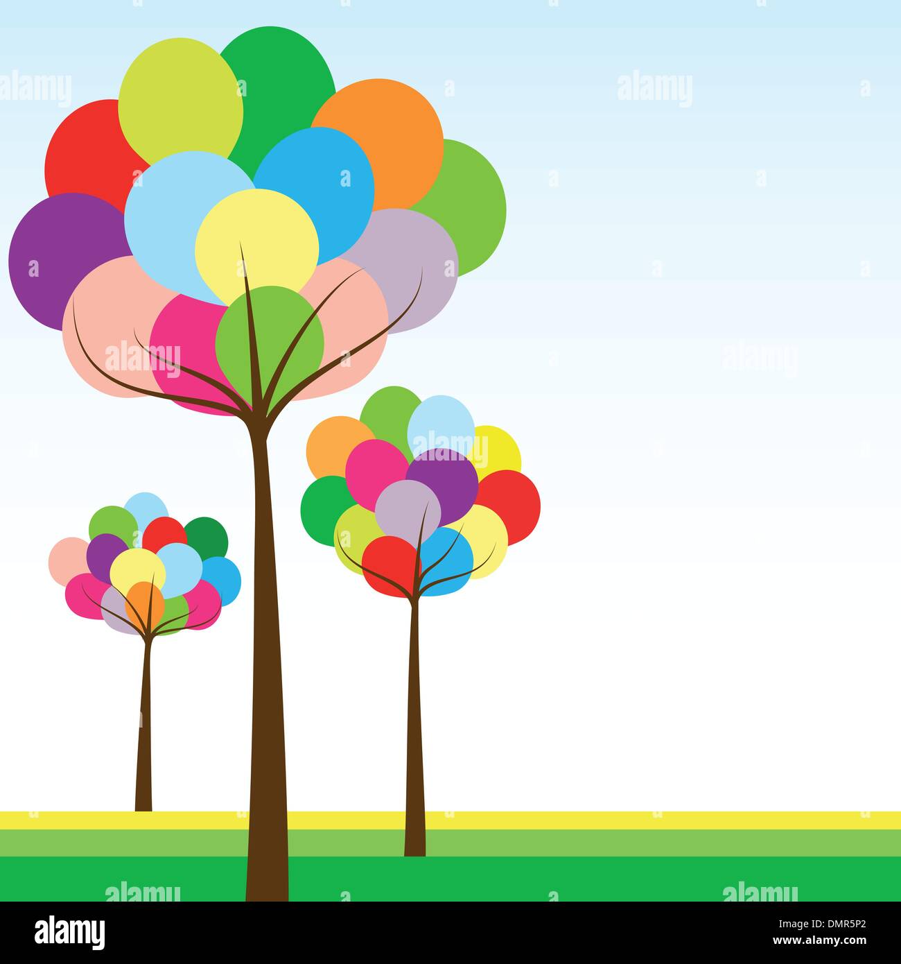 Abstract springtime rainbow color tree Stock Vector Image & Art - Alamy