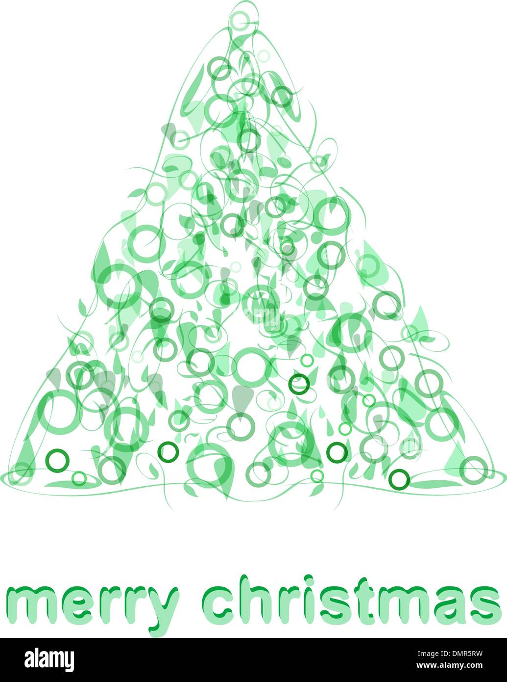 Abstract green christmas tree greeting card vector Stock Vector Image ...