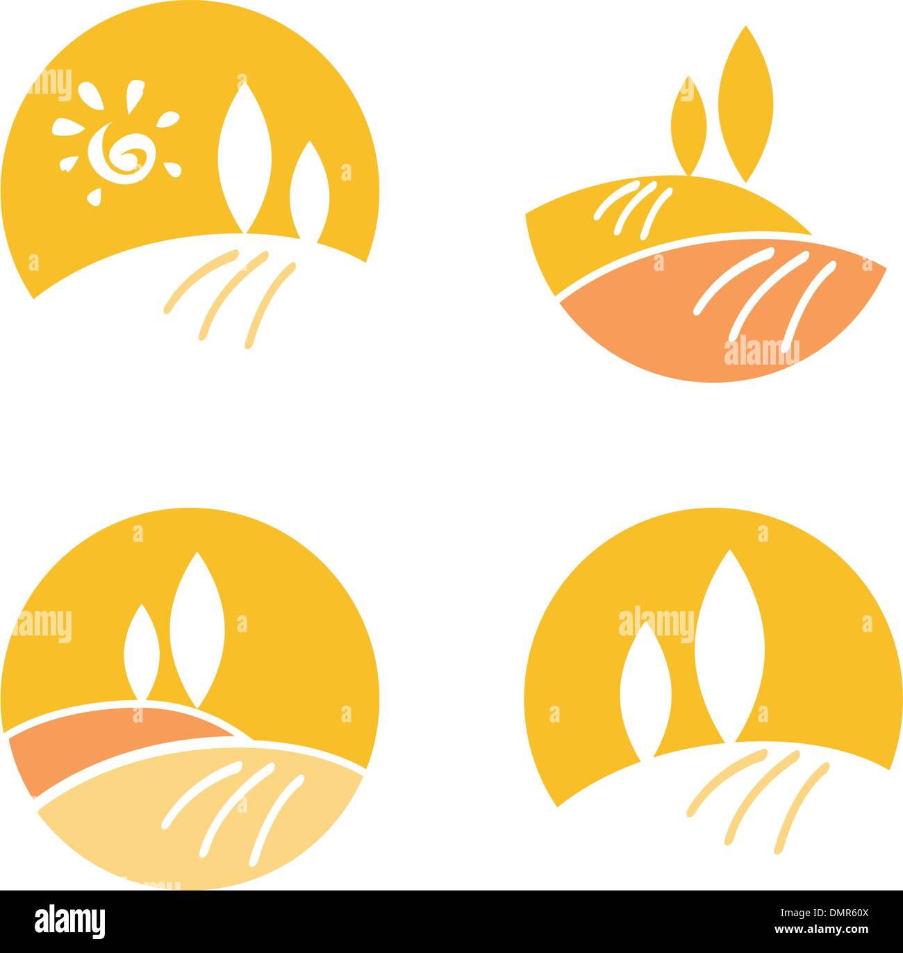 Mountain orange meadow country Stock Vector Images - Alamy