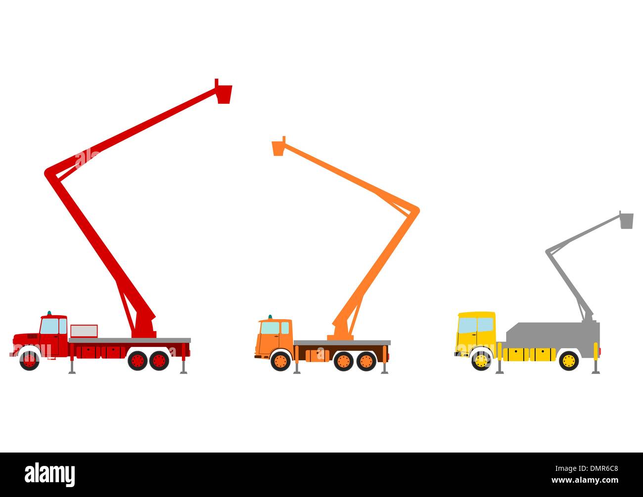 Bucket truck illustration Stock Vector Images - Alamy