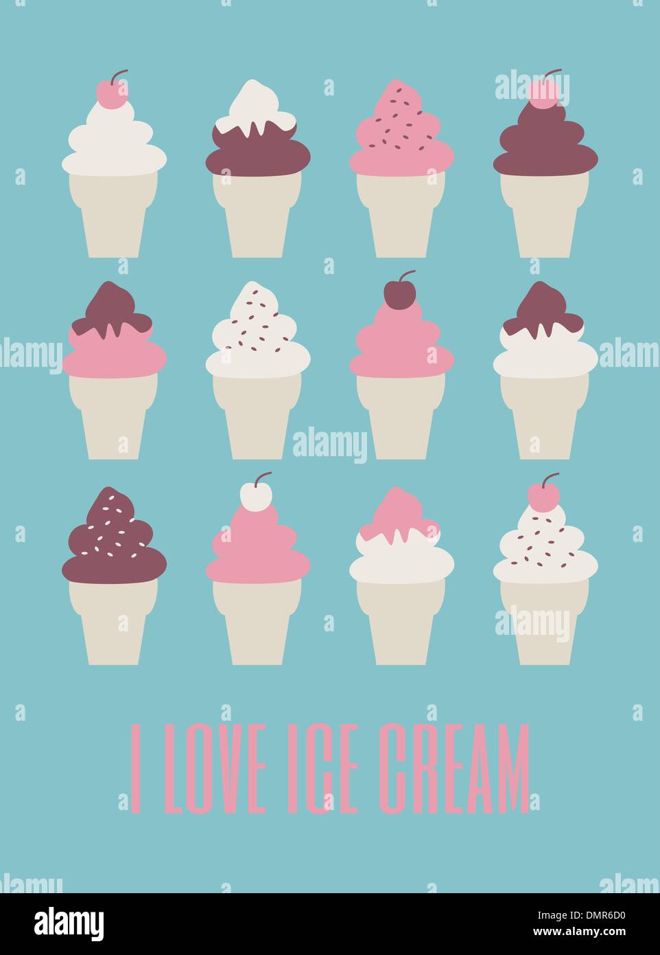 Ice cream poster hi-res stock photography and images - Alamy