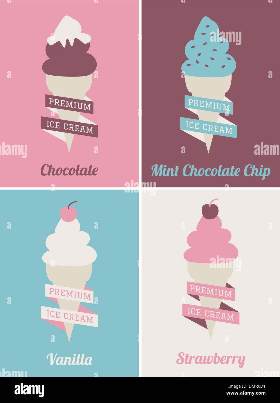 Ice Cream Posters Set Stock Vector Image & Art - Alamy