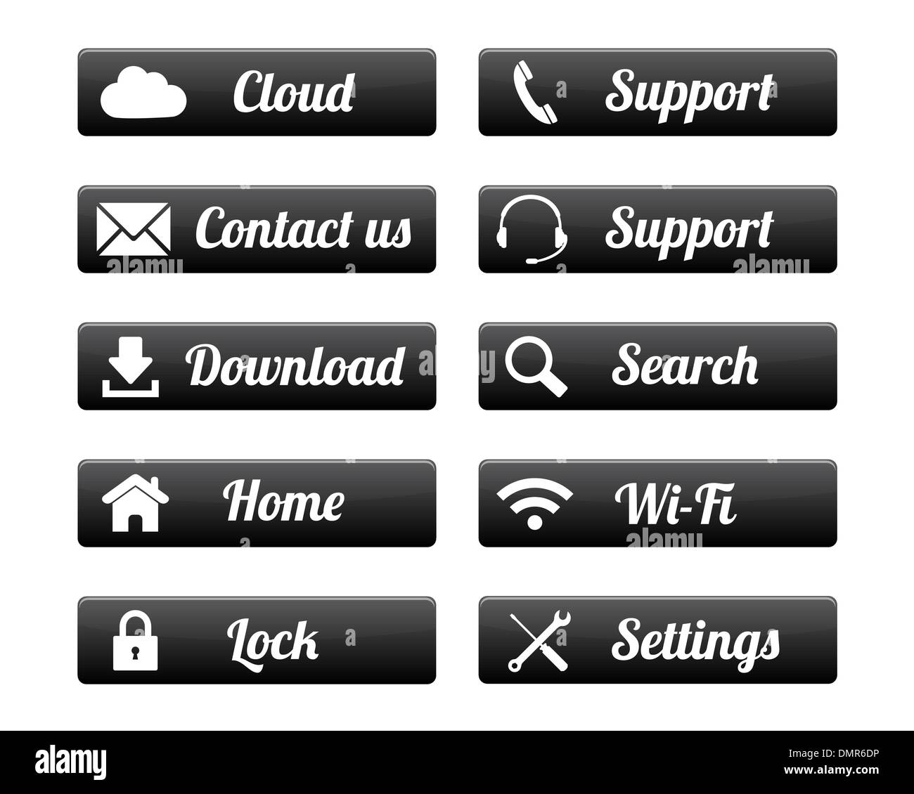 Web buttons setting icon Black and White Stock Photos & Images - Alamy