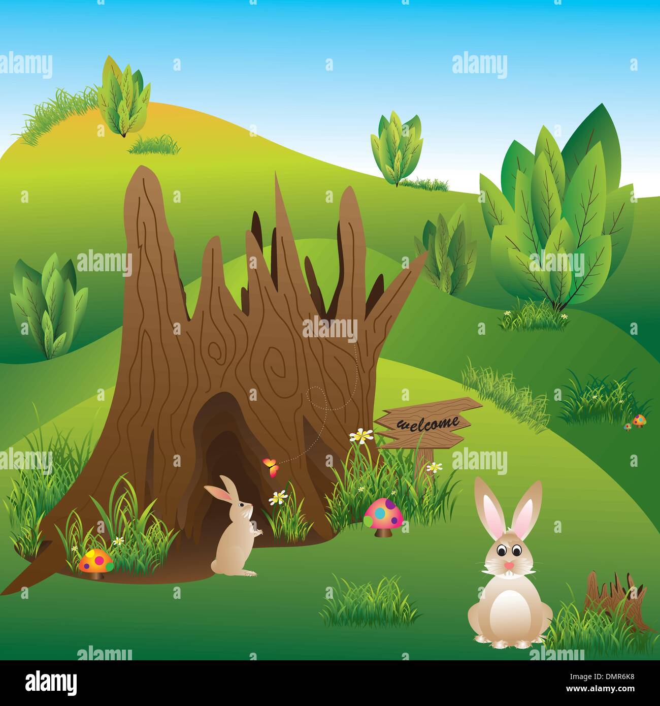 Springtime Easter holiday illustration Stock Vector Image & Art - Alamy