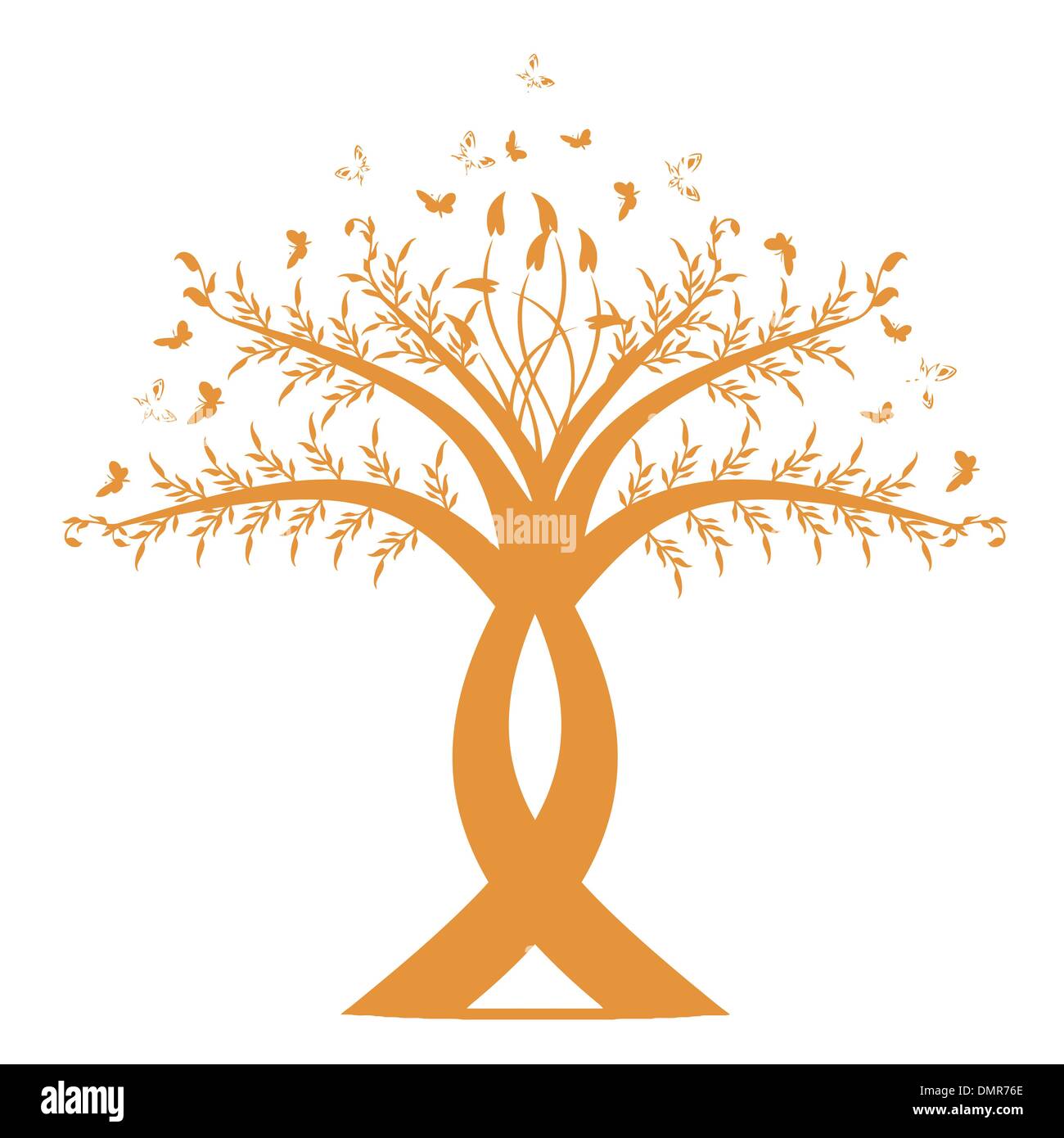 Abstract yellow art tree Cut Out Stock Images & Pictures - Alamy