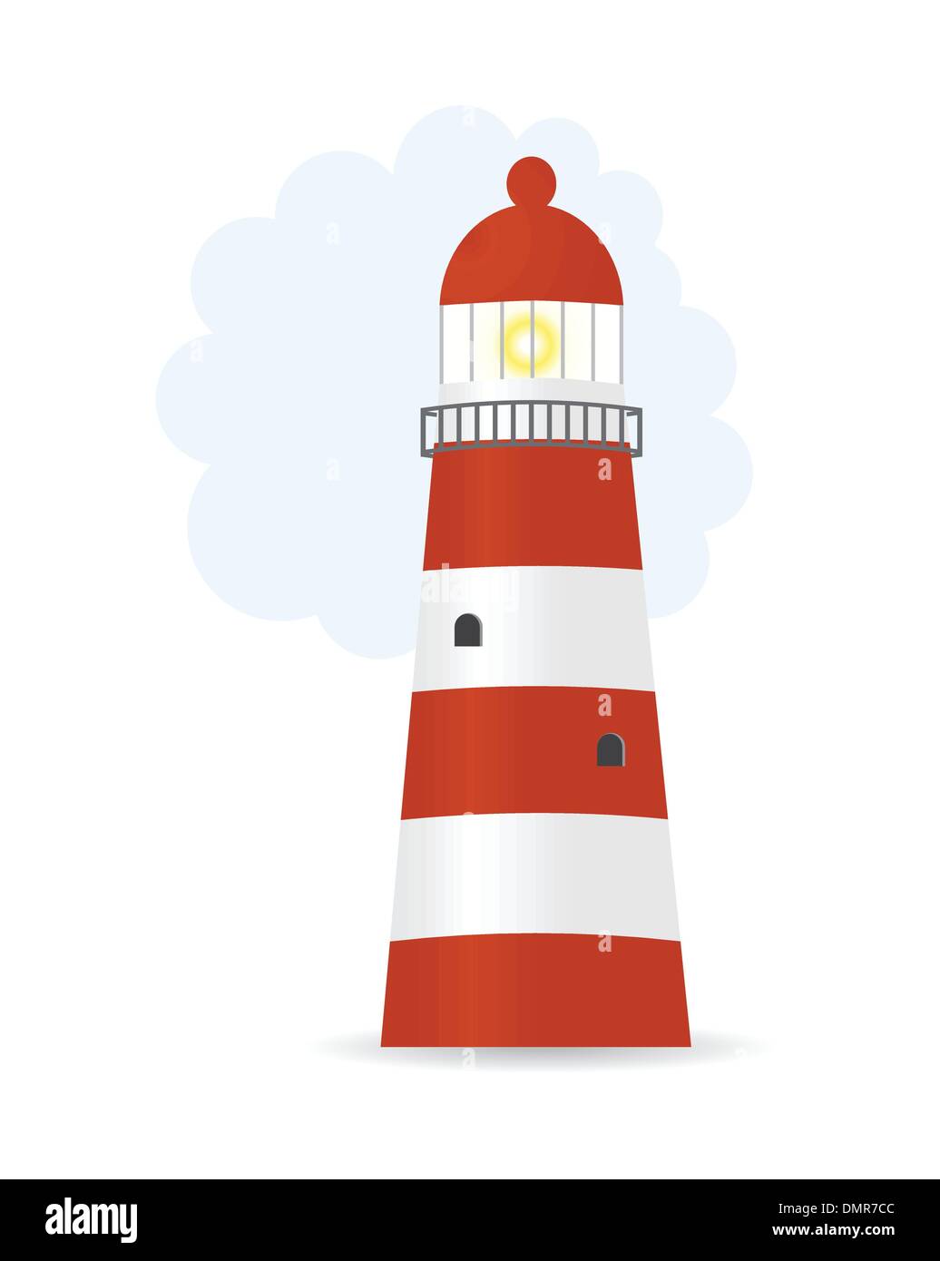 Vector illustration of striped lighthouse Stock Vector Image & Art - Alamy