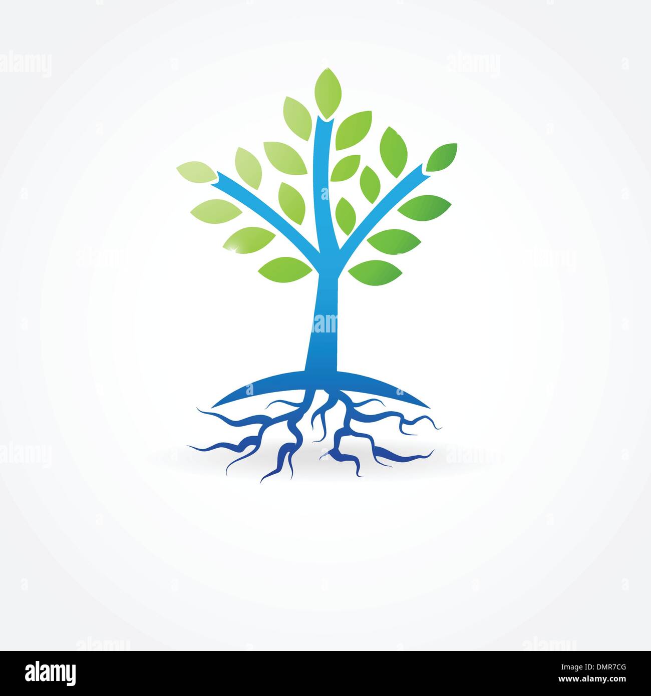 Vector tree with roots from water Stock Vector Image & Art - Alamy