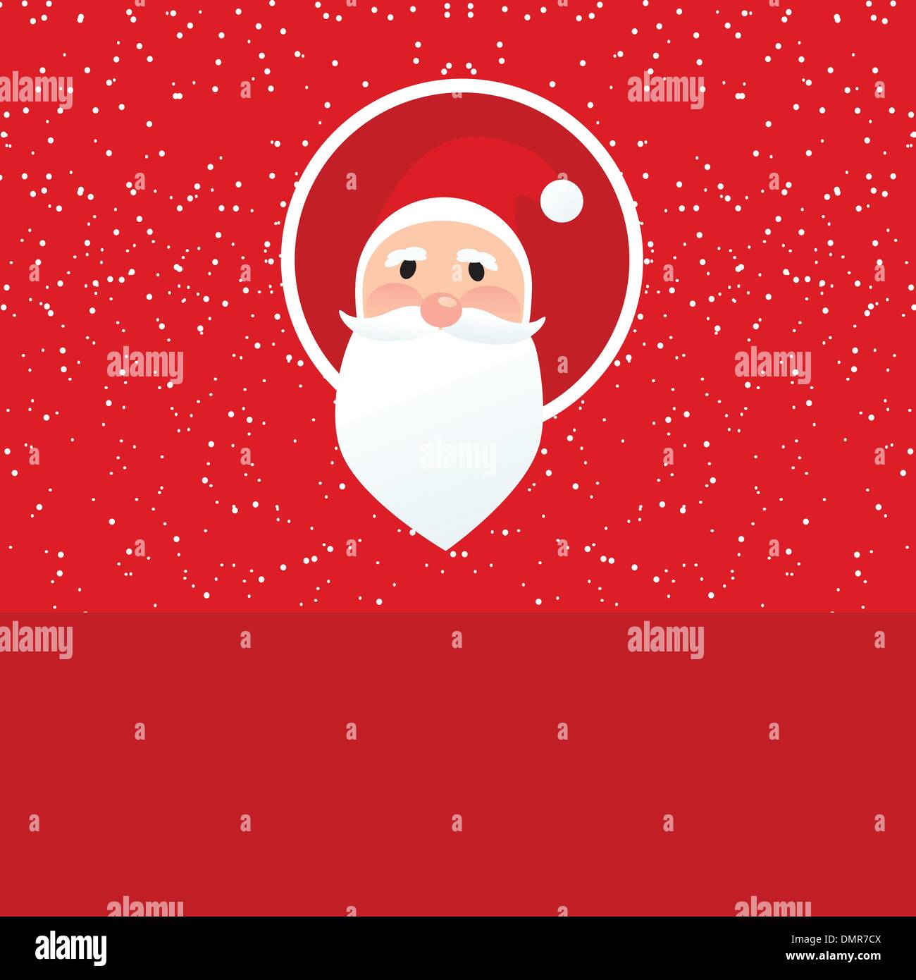 Christmas card with Santa Klaus face Stock Vector Image & Art - Alamy