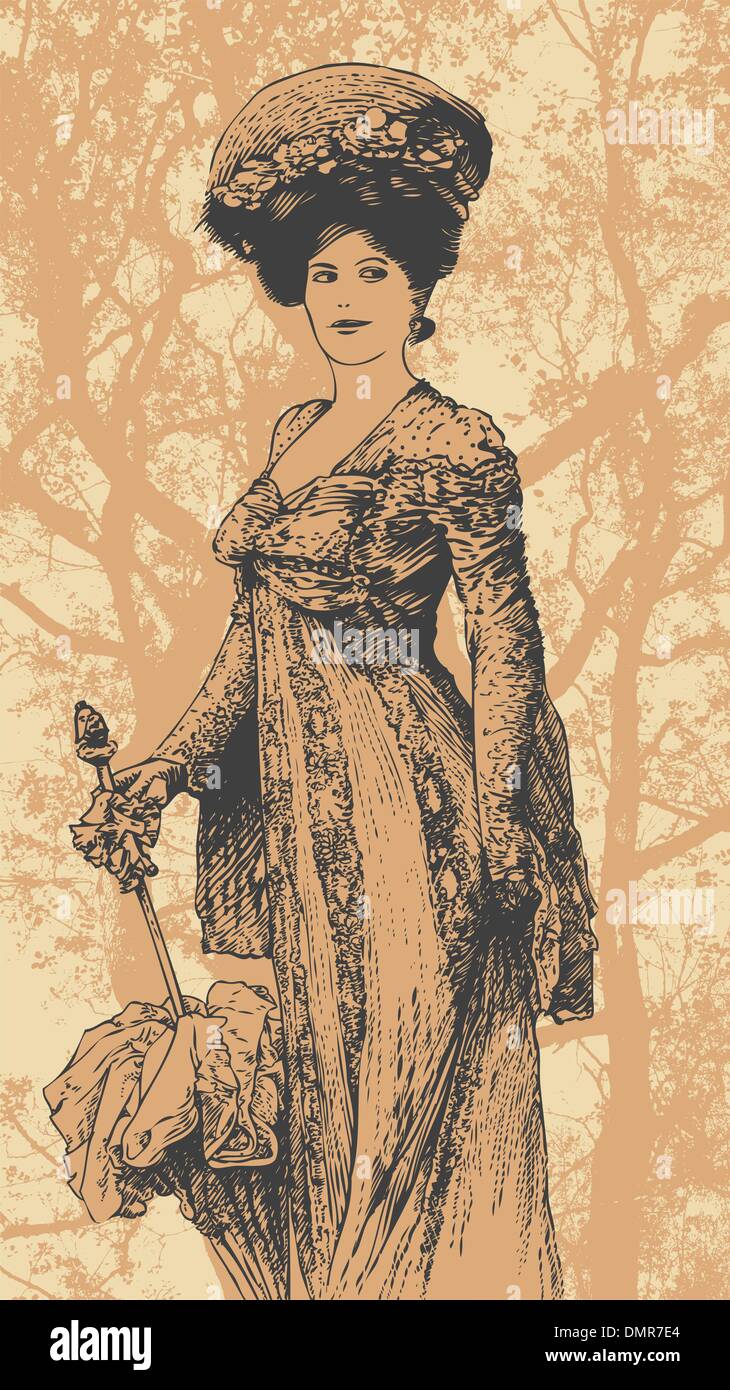 1900 vintage woman Stock Vector Images - Alamy