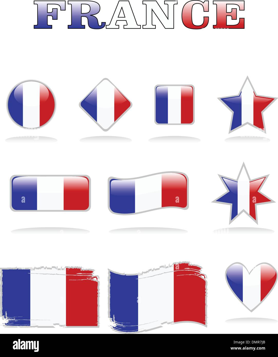 france flags button Stock Vector Image & Art - Alamy