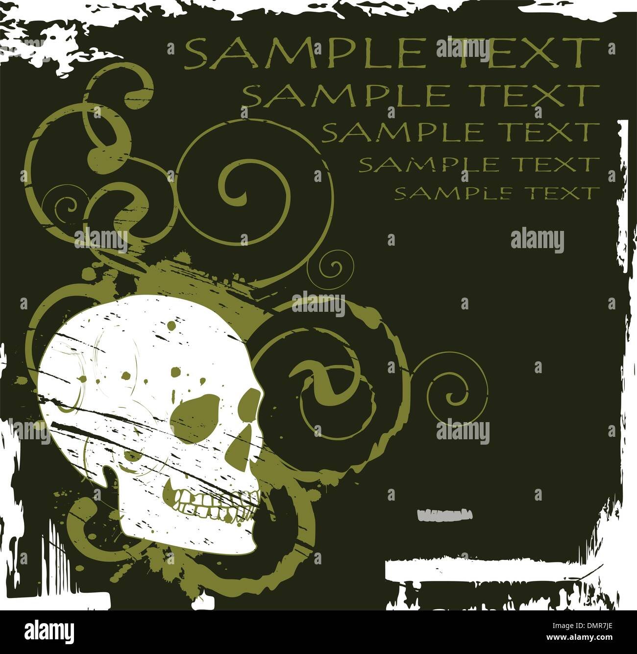 grunge vector skull Stock Vector Image & Art - Alamy