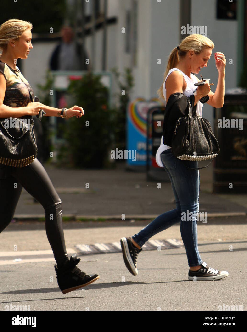 Alex Curran aka Alex Gerrard leaving Neighbourhood Cafe after having ...