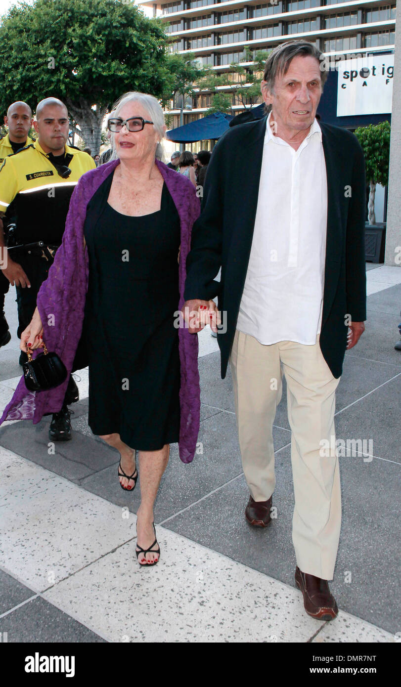 Leonard Nimoy and his wife arrive to watch a play Los Angeles ...