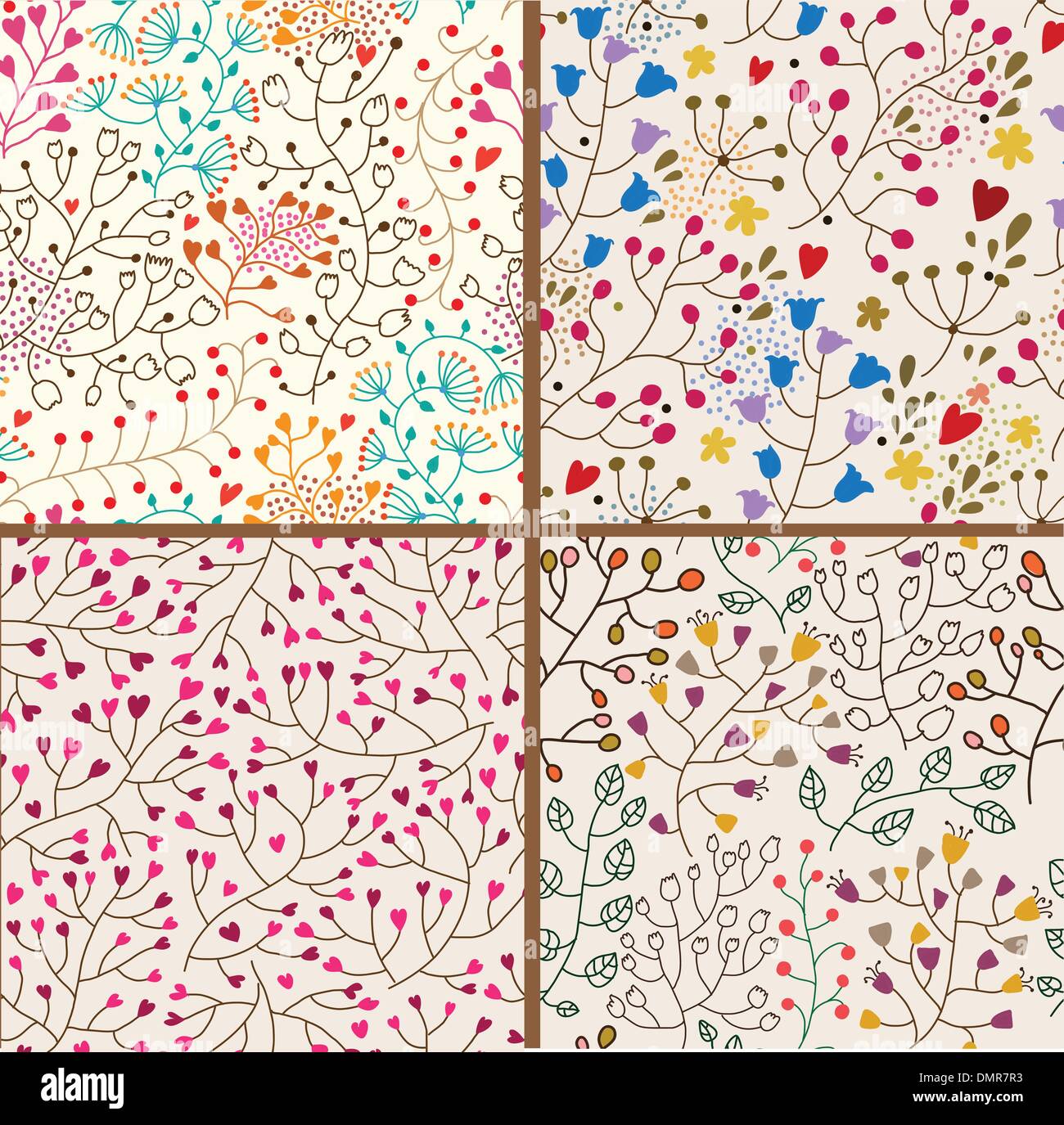 Seamless patterns daisy Stock Vector Images - Alamy