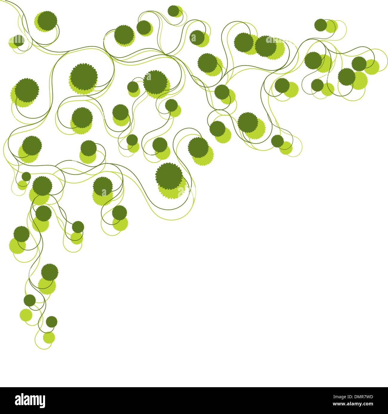 Abstract green flower frame Stock Vector Image & Art - Alamy