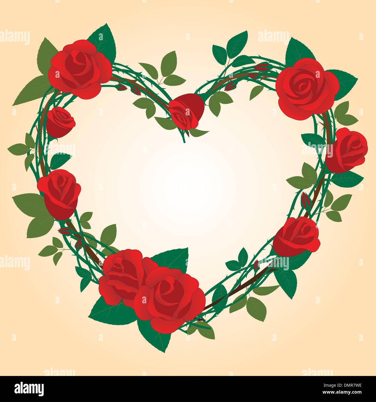 Red rose bouquet in Stock Vector Images - Alamy