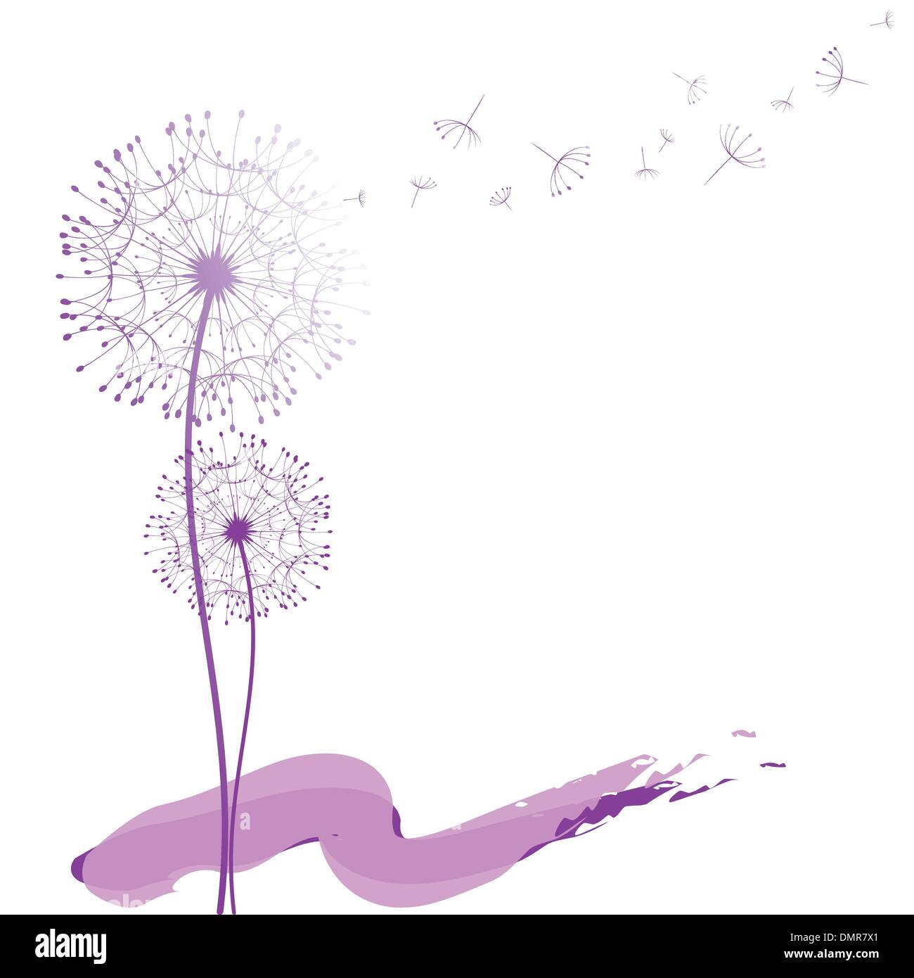 Purple Dandelion Clip Art