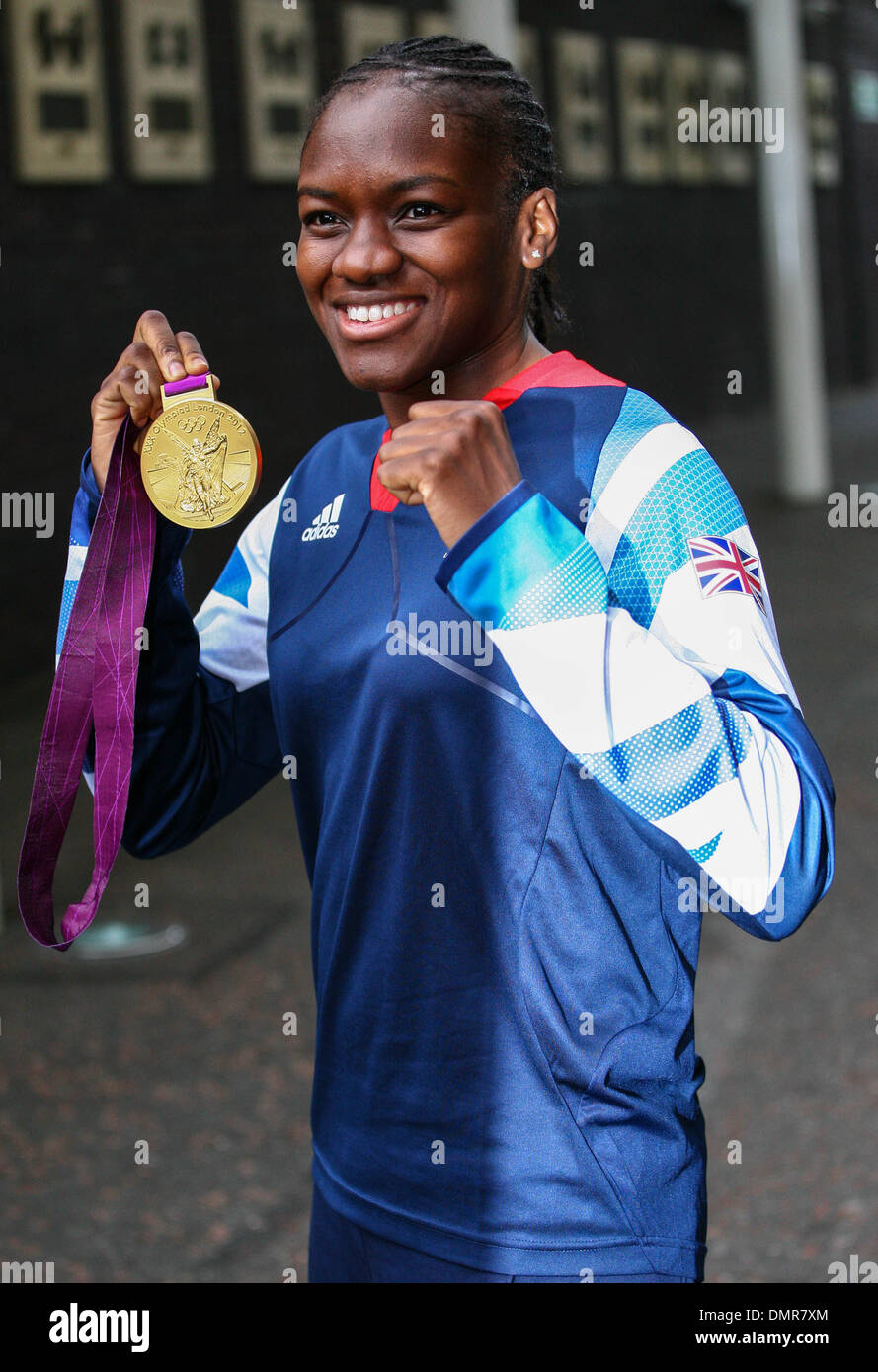 Nicola Adams at the ITV studios London, England - 13.08.12 Stock Photo ...