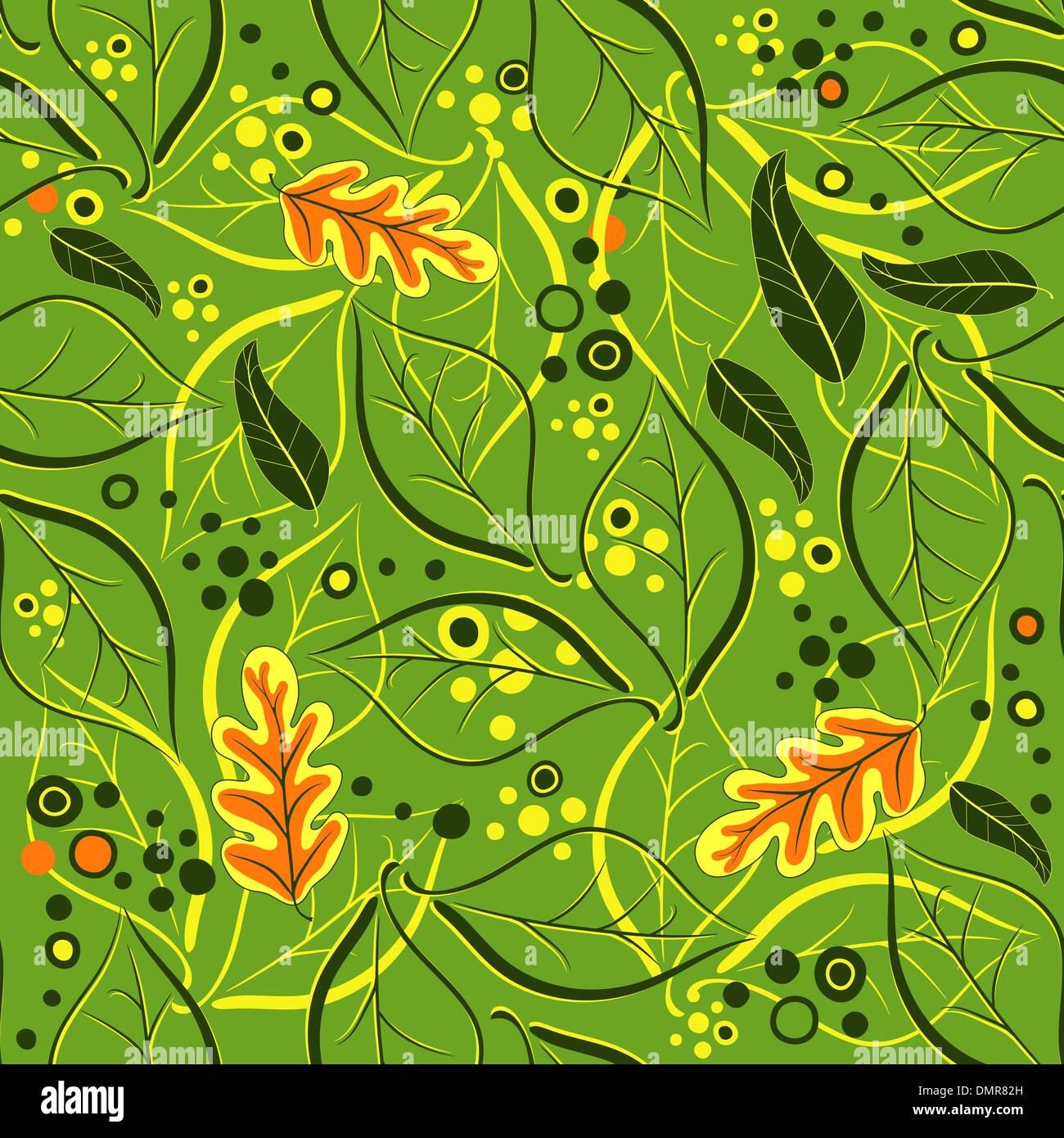 Green seamless floral pattern Stock Vector Image & Art - Alamy