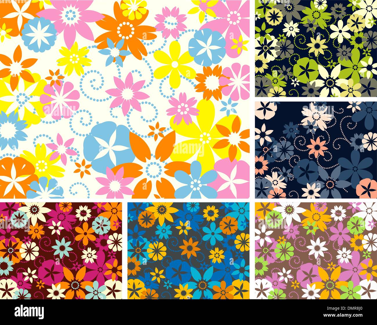 Flower retro Stock Vector Images - Alamy