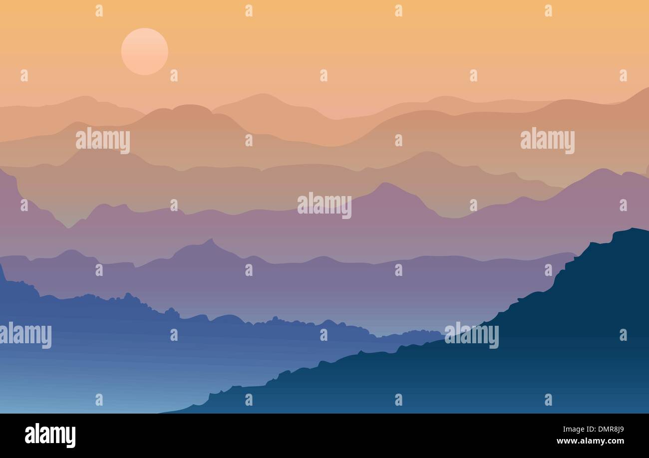 Landscape mountain ranges in background Stock Vector Images - Alamy