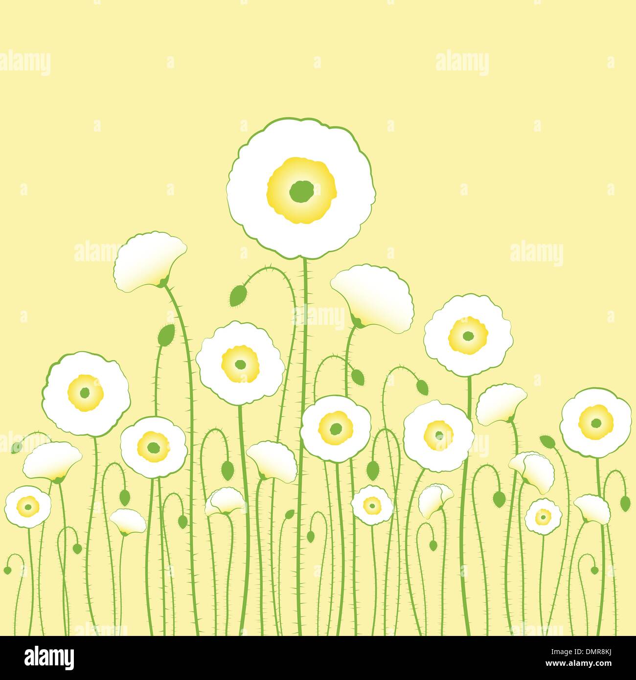 Poppy flower on green Stock Vector Images - Alamy