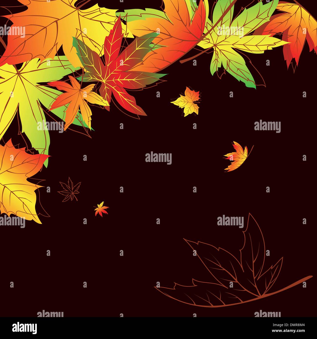 Abstract autumn leaves background Stock Vector Image & Art - Alamy