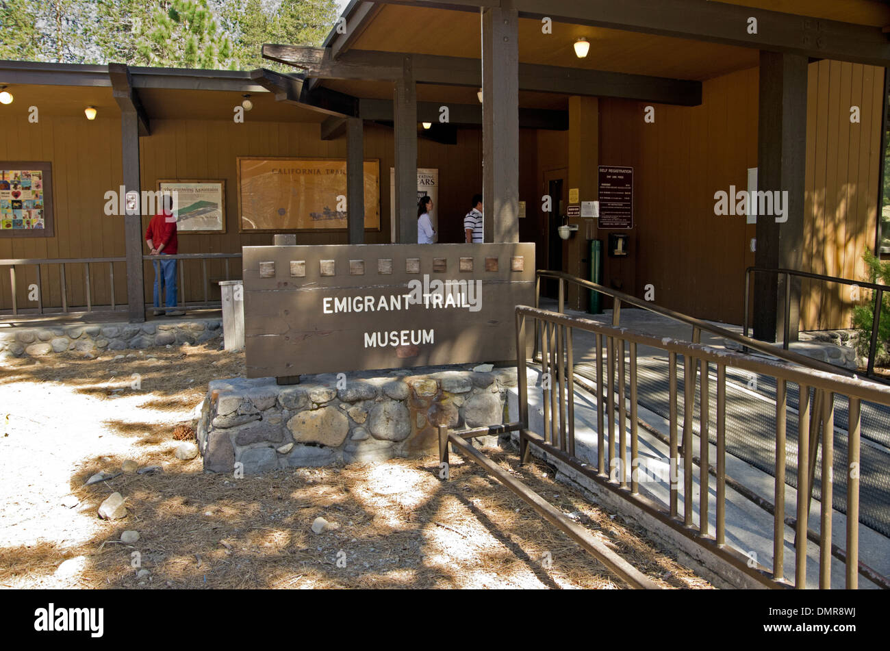Front of Emigrant Trail Museum, displays of Donner Party Stock Photo ...